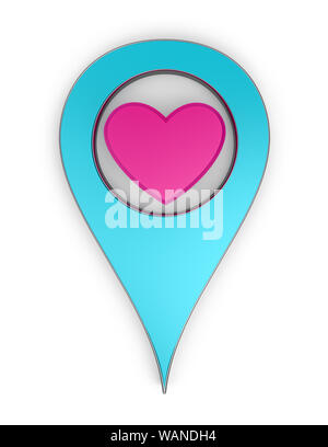 Heart pin map icon. Map pointer. Map markers. Vector illustration EPS10 ...