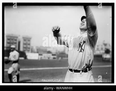 Curt Coleman, New York AL, at Hilltop Park, NY ca. 1912 Stock Photo - Alamy