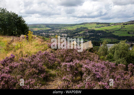 View of Slaithwaite village in the Colne Valley West Yorkshire Stock ...