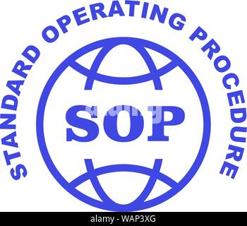SOP - Standard Operating Procedure. Vector stock illustration Stock ...