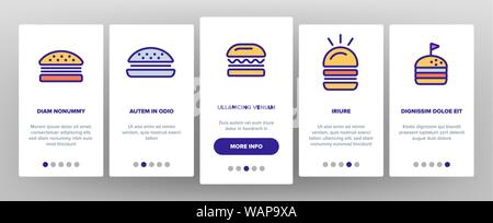 Color Delicious Burger Vector Onboarding Stock Vector Image & Art - Alamy