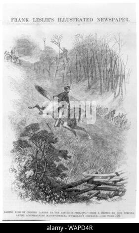 Daring ride of Colonel Lander at the Battle of Philippi, June 3rd, 1861 ...