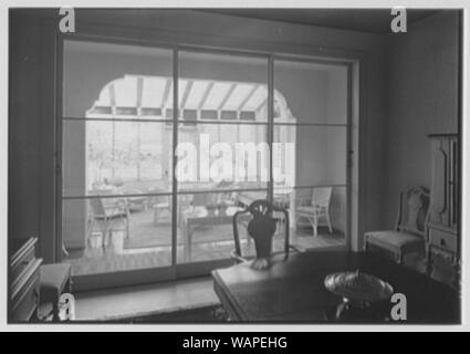 David Crystal, residence in Hollywood, Florida. Dining room glass doors ...