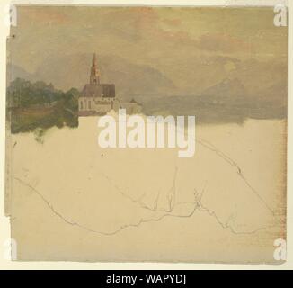 Drawing, Bavarian Landscape, 1868 Stock Photo - Alamy
