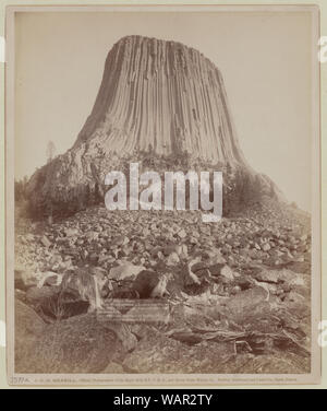 Devil's Tower National Monument showing famous basalt tower, sacred ...