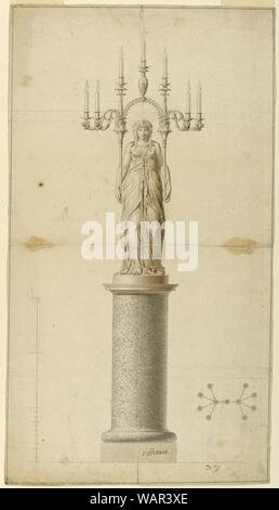 Drawing, Design for a Candelabrum, ca. 1810 Stock Photo - Alamy
