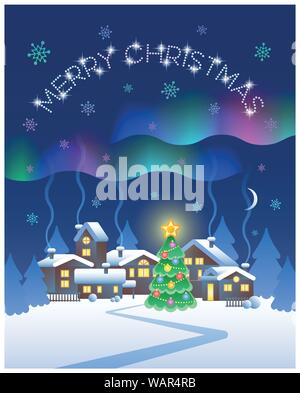 Aurora Borealis, Vector Background in abstract style Stock Vector Image ...