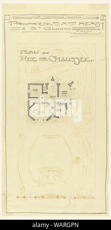 Drawing, Villa of M. Hemsy, St. Cloud, Plan du Rez de Chaussee, 1913 ...