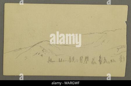 Drawing, Hill range, possibly 1877 Stock Photo - Alamy