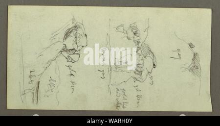 Drawing, Hilltops and slopes, possibly 1868 Stock Photo - Alamy