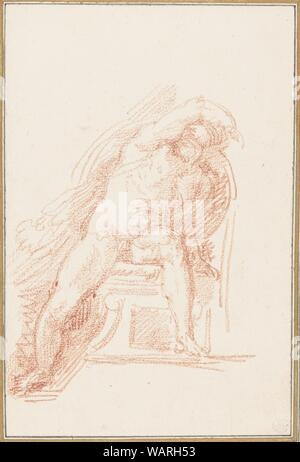 Drawing, Ignudo from Sistine Chapel ceiling, ca. 1759–70 Stock Photo ...