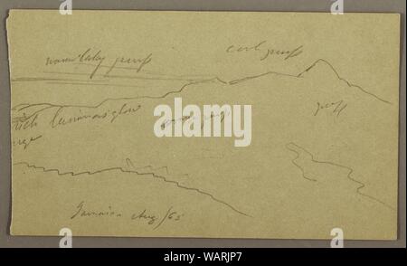 Drawing, Landscape, August 1865 Stock Photo - Alamy