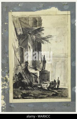 Drawing, Ruin Fantasy, ca. 1762 Stock Photo - Alamy