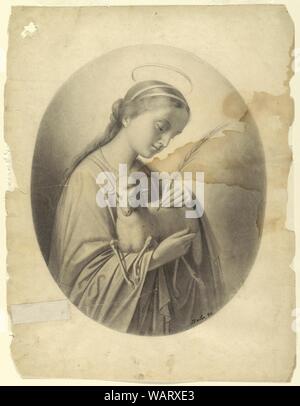 Drawing, Saint Agnes, 1892 Stock Photo - Alamy