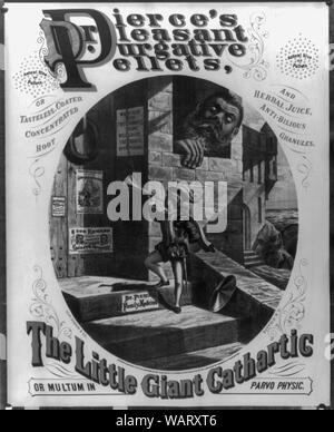 Advertisement for Dr. Pierse's pleasant purgative pellets, a medicinal ...
