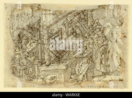 Drawing, Sericulture, Unwinding Cocoons, ca. 1590 Stock Photo - Alamy