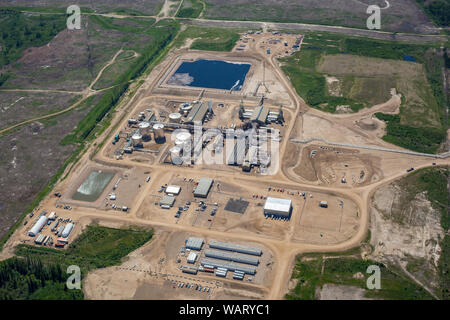Aerial photo of Surmont SAGD operations south of Fort McMurray Stock ...