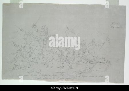 Drawing, Sketch for Scene 3 of cartoon for cotton printing:The History ...