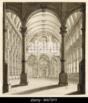 Drawing, Stage Design: Vaulted Interior; Designed by Giovanni ...