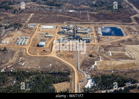 Aerial photo of Surmont SAGD operations south of Fort McMurray Stock ...