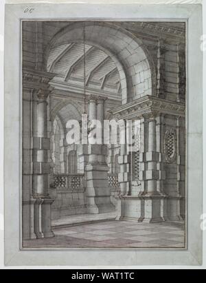 Drawing, Stage Design, View into Palace, early 18th century Stock Photo ...