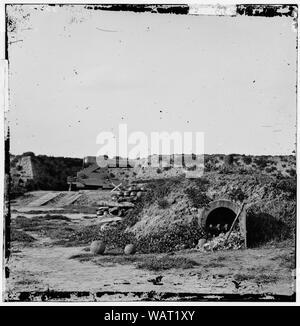 Drewry's Bluff, Virginia. Interior of Fort Darling. (Magazines, bomb ...