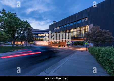 Dusk view of the Robert Hoag Rawlings Public Library, built from 2000 ...