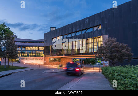 Dusk view of the Robert Hoag Rawlings Public Library, built from 2000 ...