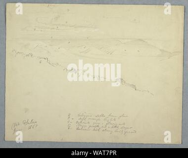 Drawing, View from Mount Salus, Jamaica; Frederic Edwin Church ...