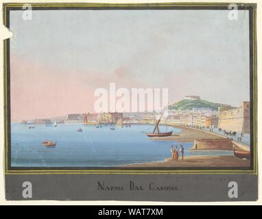 Drawing, View of Naples (or vicinity), 19th century Stock Photo - Alamy