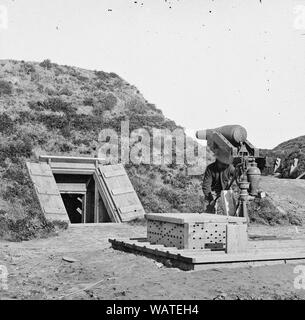 Drewry's Bluff, Virginia. Confederate Fort Darling on James river ...