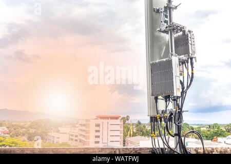 5G antenna pole for 5G telephone and internet communication, IOT ...