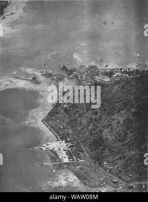 Dublon island Truk aerial photo c1945 Stock Photo - Alamy