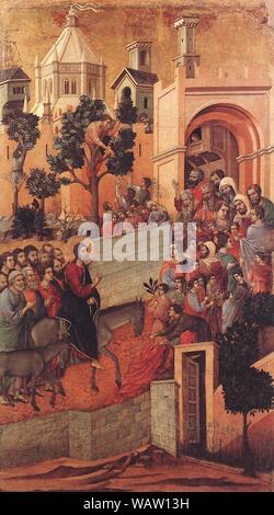 Duccio di Buoninsegna - Entry Into Jerusalem Fragment 1311 2 1311 Stock Photo: 259425172 - Alamy