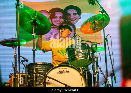 Gabriel Muñoz of Boy Pablo performs on day two of Lollapalooza in Grant ...