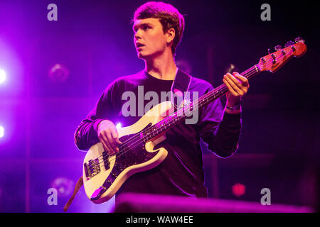 Gabriel Muñoz of Boy Pablo performs on day two of Lollapalooza in Grant ...