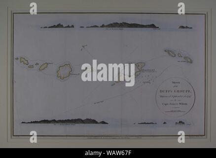 Duff Islands map 1797 Stock Photo - Alamy