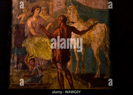 Italy. Pompeii. Triclinium of The House of the Vettii. Frieze of the ...