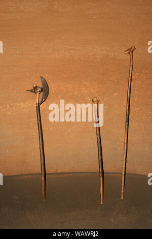 Traditional weapons, Basotho Cultural Village, Free State, South Africa ...