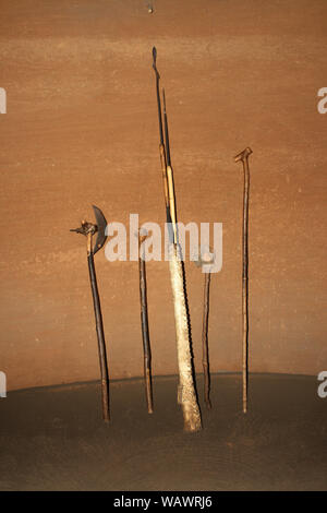 Traditional weapons, Basotho Cultural Village, Free State, South Africa ...