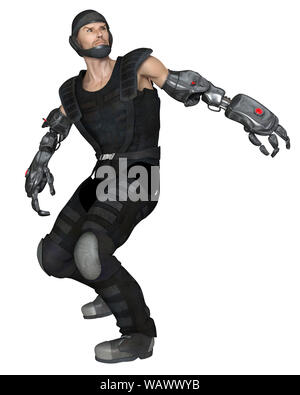 Robot Android man cyborg sci-fi model background Stock Photo - Alamy