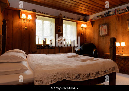 Old unique 18th century bedroom interior of traditional Bulgarian ...