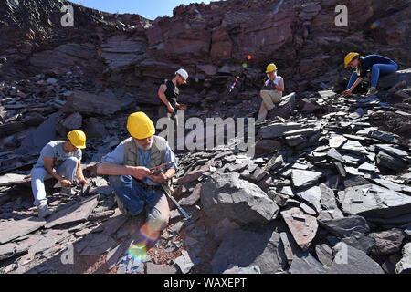 (dpa) - Students of the Mining Academy Freiberg prepare themselves for ...