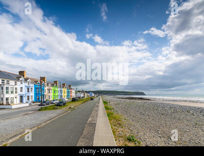 Borth beach on the Ceredigion coastal region of mid Wales Stock Photo ...