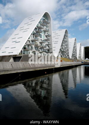 Bølgen, residential building complex in Vejle, Jutland Peninsula ...