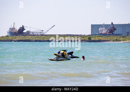Port Colborne, Ontario /Canada - August 2019: People Enjoying Summer At ...