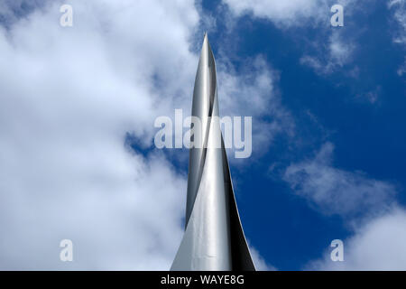 A view of Dreilandereck, a monument in Basel, it marks the three point ...