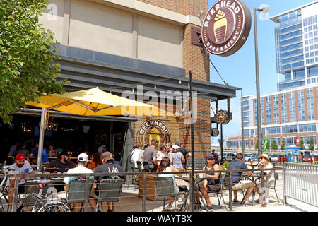 Patrons enjoy the outdoor patio of the Beerhead Bar and Eatery on the ...