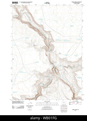 USGS Topo Map Oregon Three Lynx 281819 1985 24000 Inverted Restoration ...