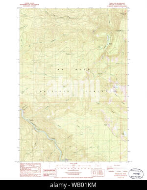 USGS Topo Map Oregon Three Lynx 281819 1985 24000 Inverted Restoration ...